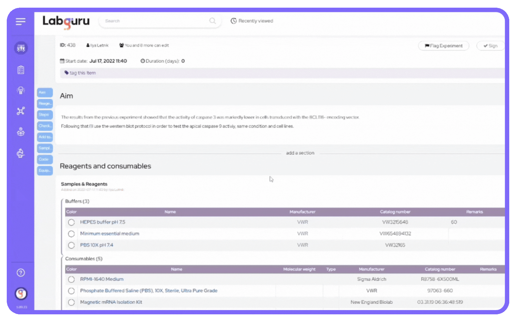 Lab Data Management Modules | Products | Labguru